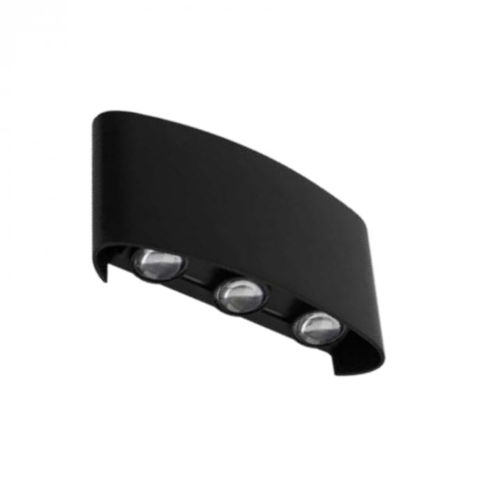 ARANDELA LED CLESSIDRA FACHO DUPLO EXTERNO 3000K 6W BIVOLT 7,5X30X4,5CM PRETO - OPUS HM 81393