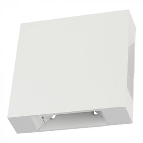 ARANDELA DE PAREDE LED NIERE QUADRADO FACHO QUÁDRUPLO EXT 3000K 4W BIV 12X12X3CM POLI BRANCO 2661