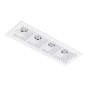 SPOT EMBUTIR PONTUAL PICCO HOME 4 FOCOS C/BORDA 12° 10W 4000K INTERLIGHT IL 4894-FE-N