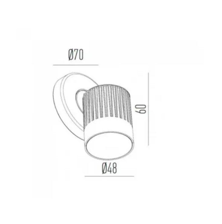 SPOT PERGO MINI C/CANOPLA 6W 2700K INTERLIGHT IL 3037-MD-S