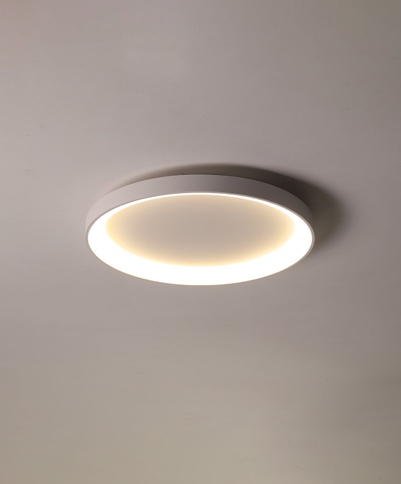 PLAFON SOBREPOR LED ROUND REDONDO 3000K 28W BIVOLT Ø380x65MM ALUMÍNIO ...