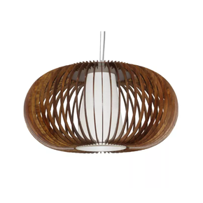 PENDENTE STECCHE DI LEGNO RIPADO REDONDO Ø47,5X25CM MADEIRA - ACCORD 1217