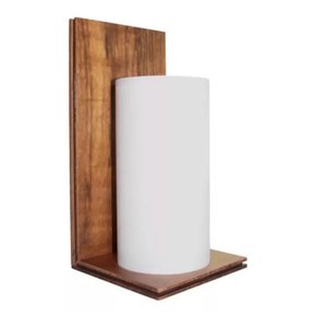 ARANDELA DE PAREDE CLEAN 28X14X14CM MADEIRA E TECIDO - ACCORD 4051