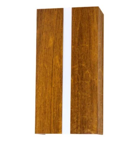 ARANDELA DE PAREDE CLEAN RETANGULAR 30X15X8,5CM MADEIRA E ACRILICO ...