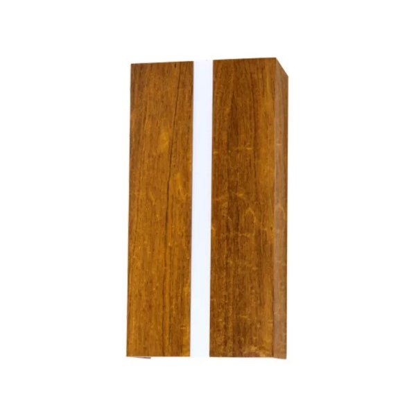 ARANDELA DE PAREDE CLEAN RETANGULAR 30X15X8,5CM MADEIRA E ACRILICO ...