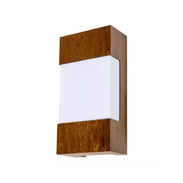 ARANDELA DE PAREDE CLEAN RETANGULAR 30X15X8,5CM MADEIRA E ACRILICO ...