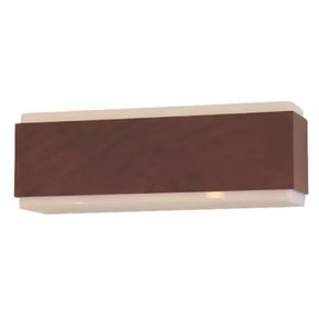 ARANDELA DE PAREDE CLEAN RETANGULAR 12X35X8,5CM MADEIRA E ACRILICO ...
