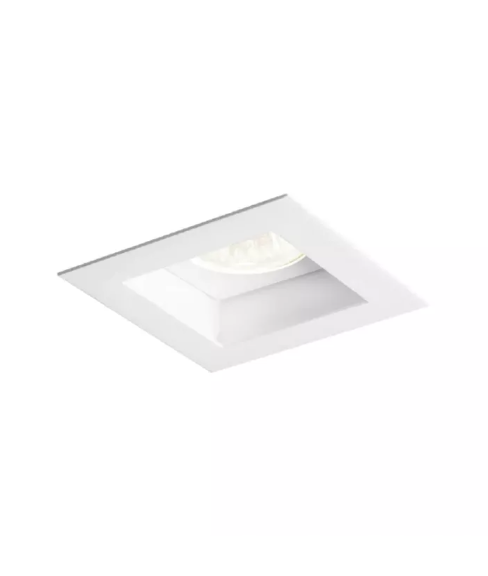 SPOT DE EMBUTIR RECUADO FLAT QUADRADO MINI DICROICA 7,5X7,5X6,5CM ALUMÍNIO - NEWLINE SM65100